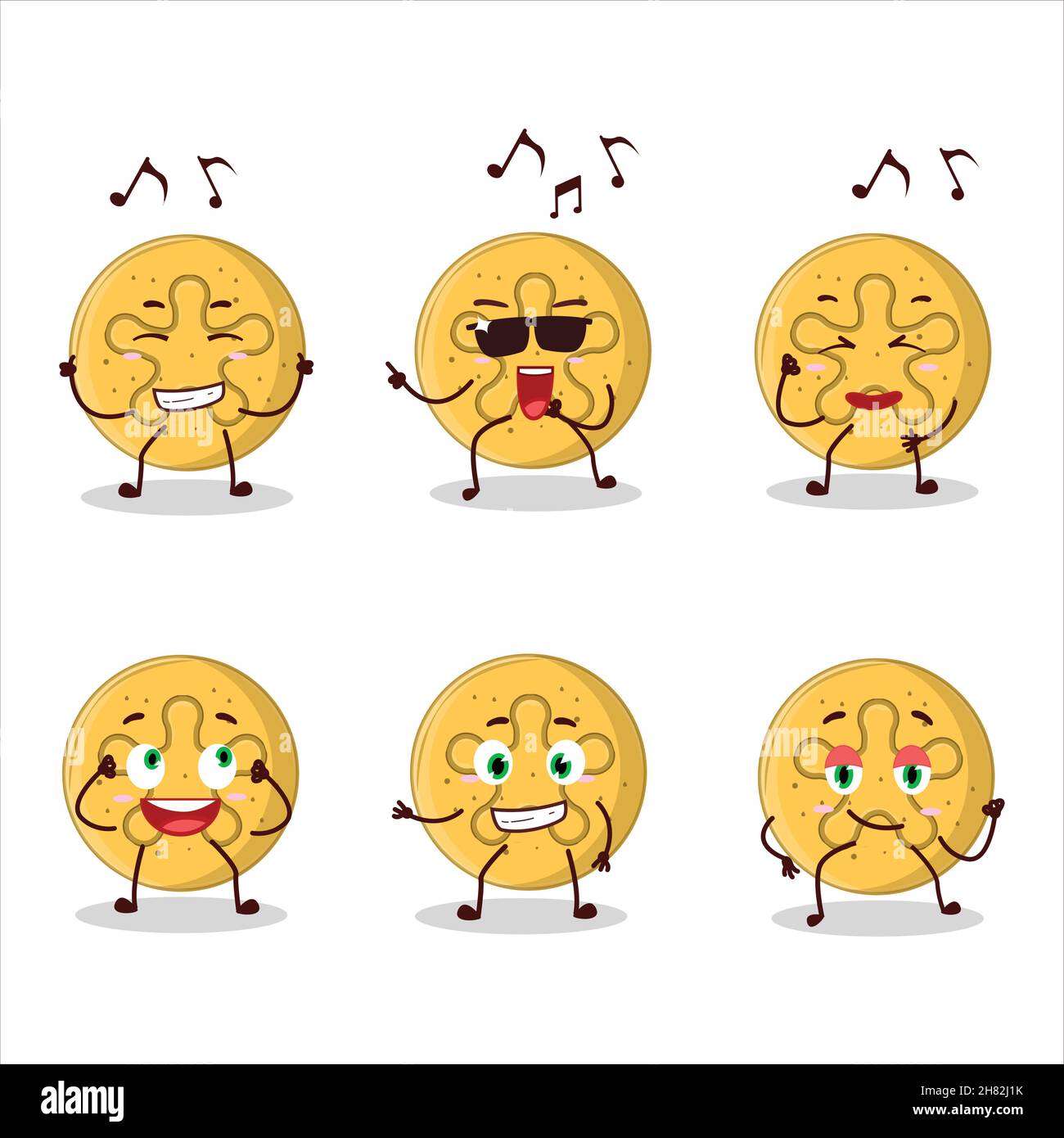 An image of dalgona candy coral reefs dancer cartoon character enjoying ...