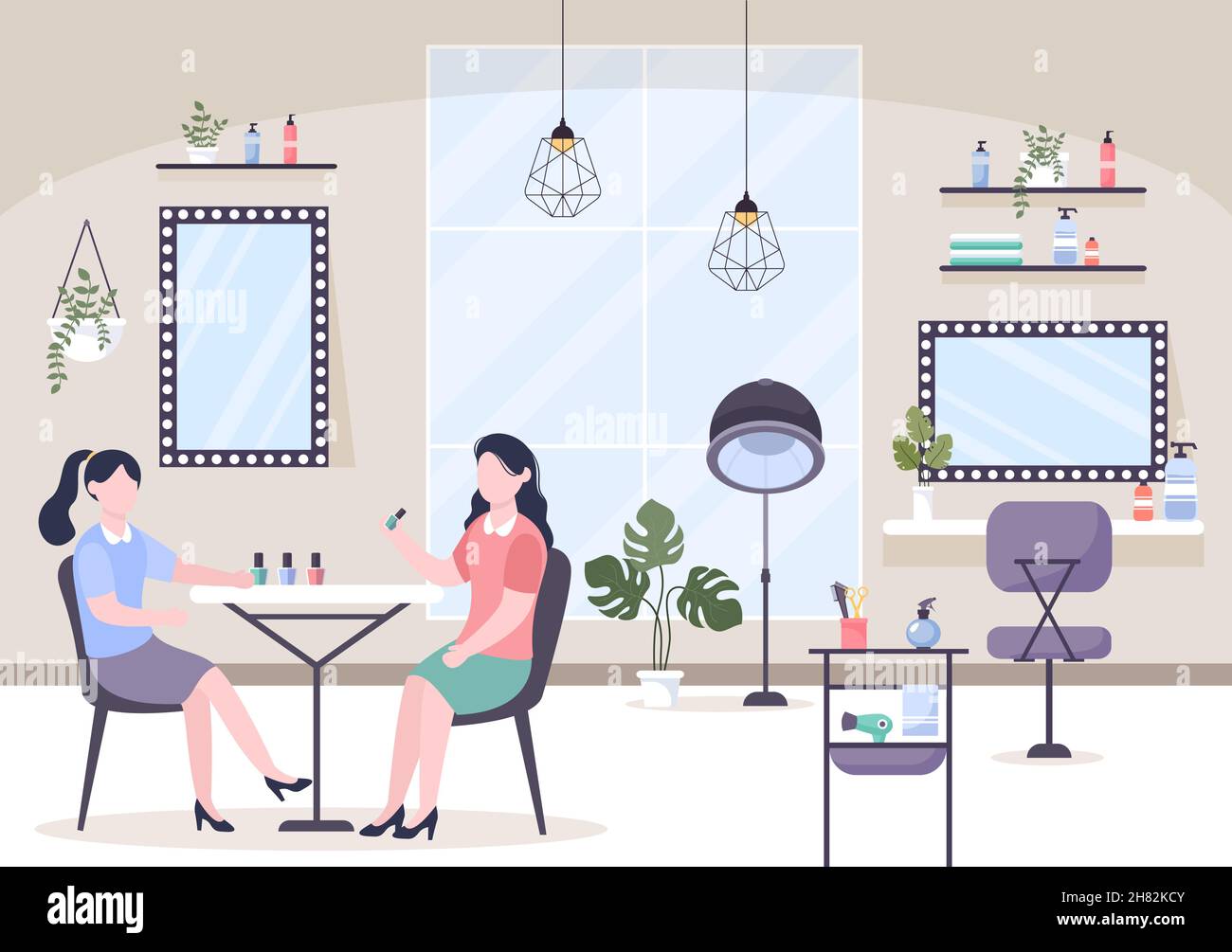 Salon chairs Stock Vector Images - Alamy