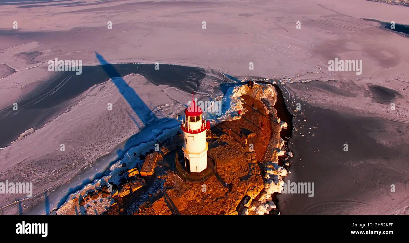 Aerial view lighthouse on top hi-res stock photography and images - Alamy