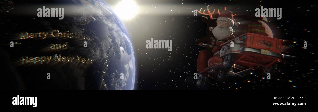 Santa claus sleigh city hi-res stock photography and images - Alamy