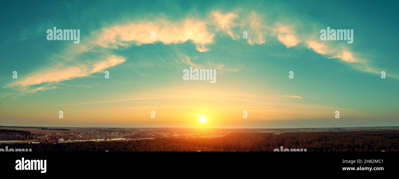 Aerial panoramic view countryside hi-res stock photography and images ...