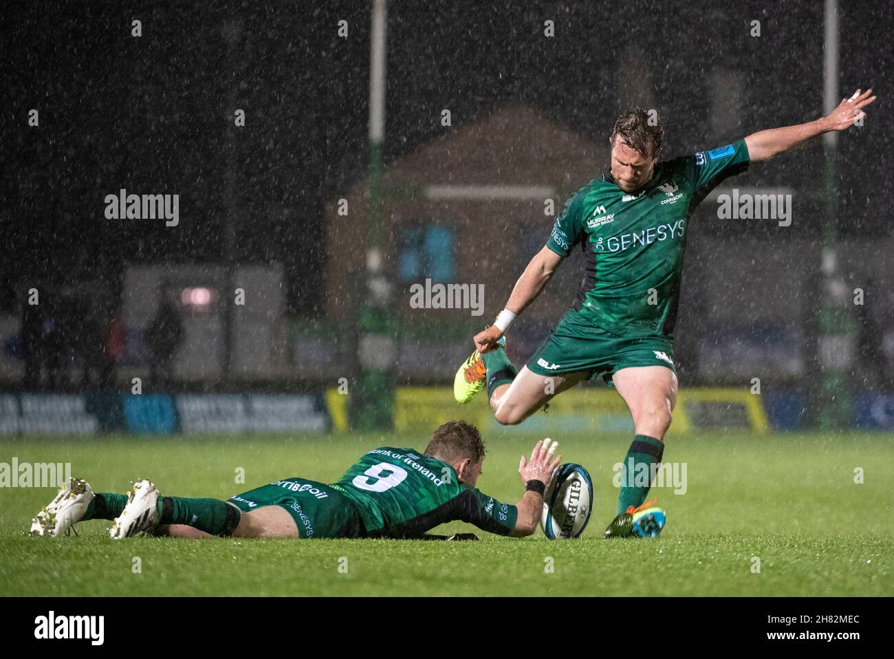 Jack CARTY of Connacht takes a conversion during the United Rugby ...
