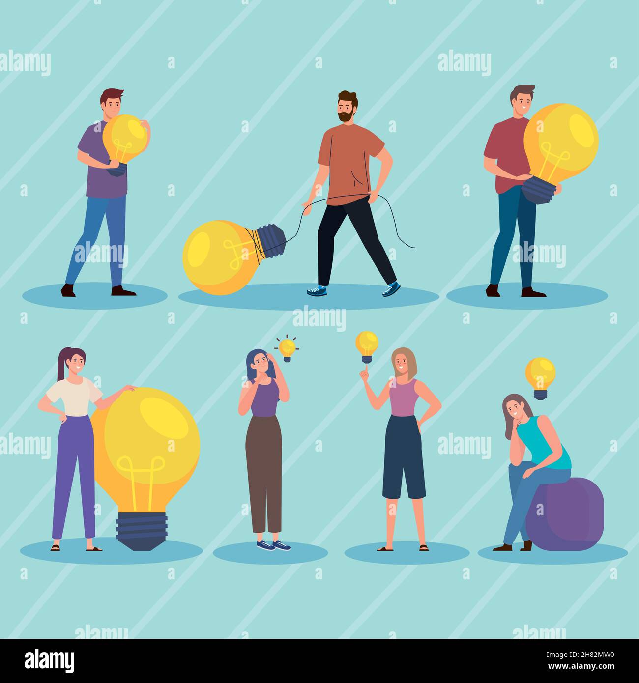 team people with ideas Stock Vector Image & Art - Alamy