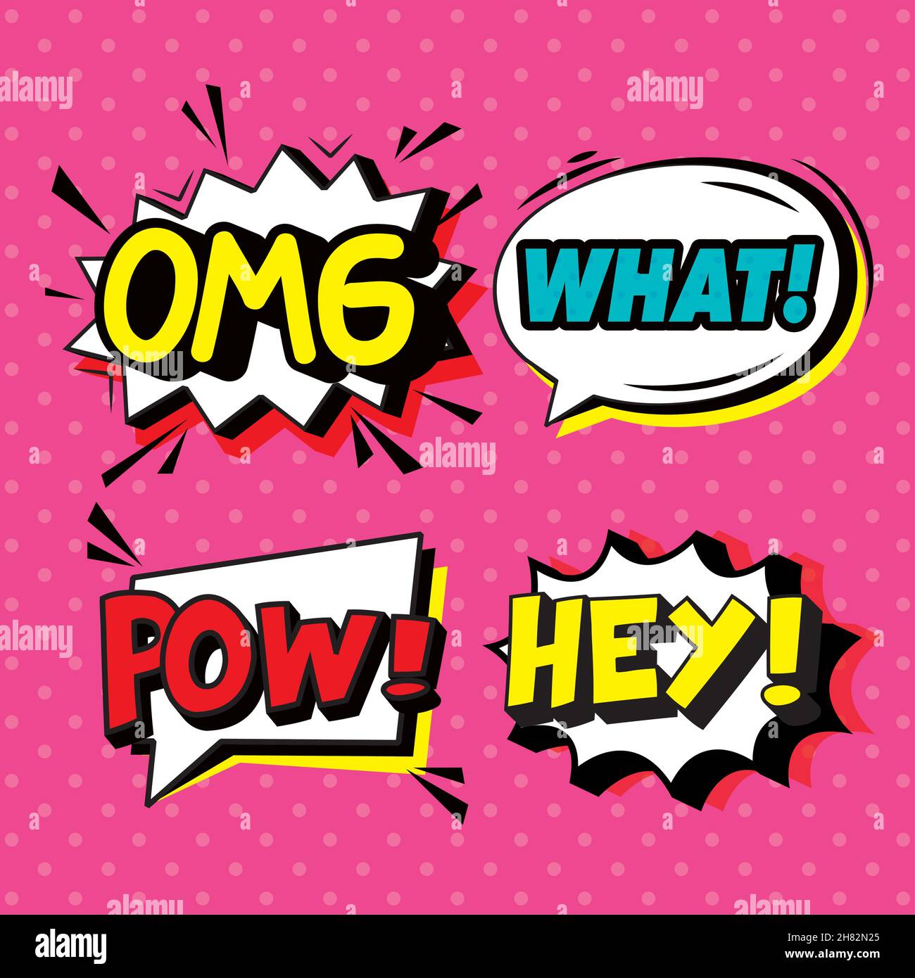 Comic exclamations hi-res stock photography and images - Alamy