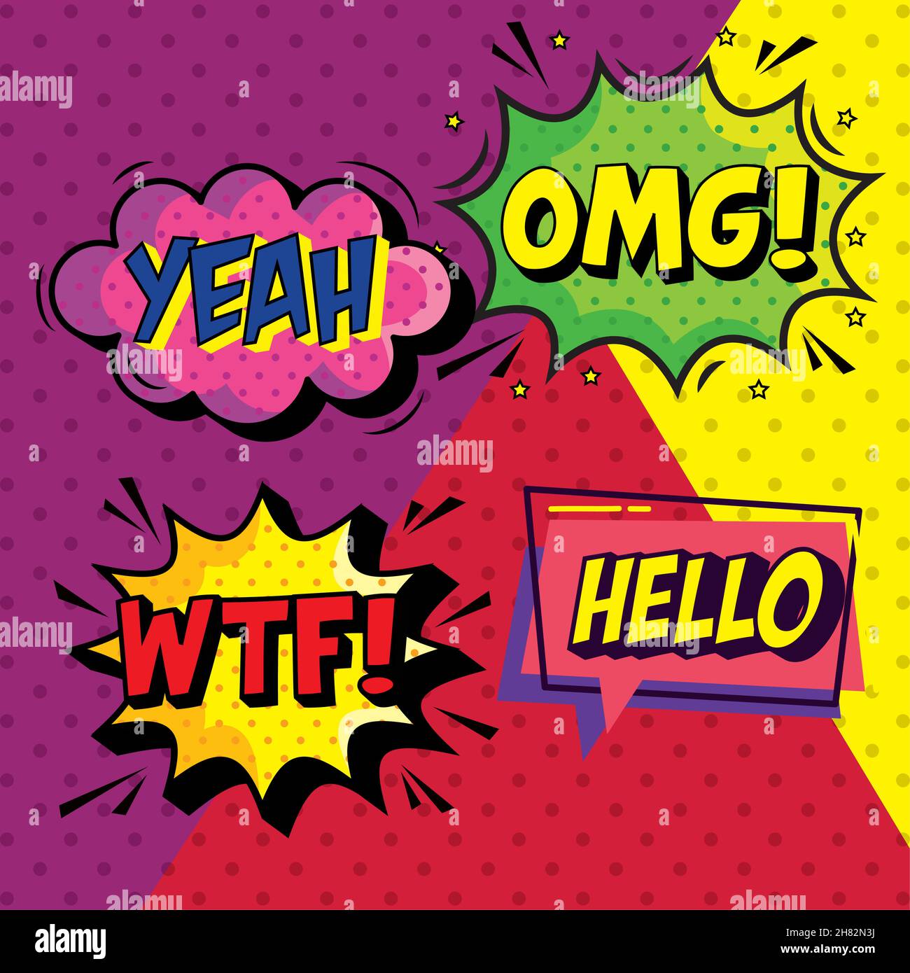 comic exclamations icons Stock Vector Image & Art - Alamy