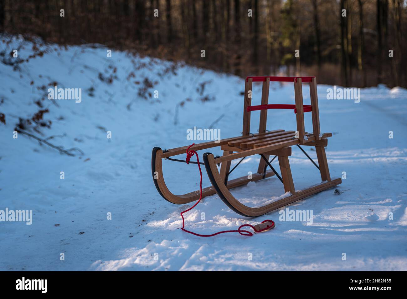 Wooden sled rope hi-res stock photography and images - Alamy