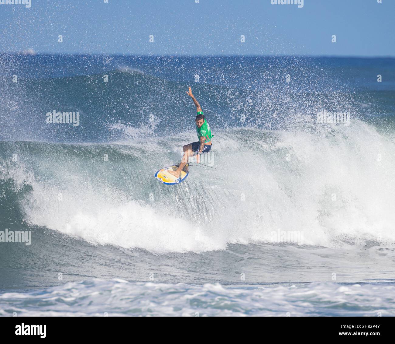 Haleiwa, Hawaii, USA. 26th Nov, 2021. - Billy Kemper of Hawaii floats ...