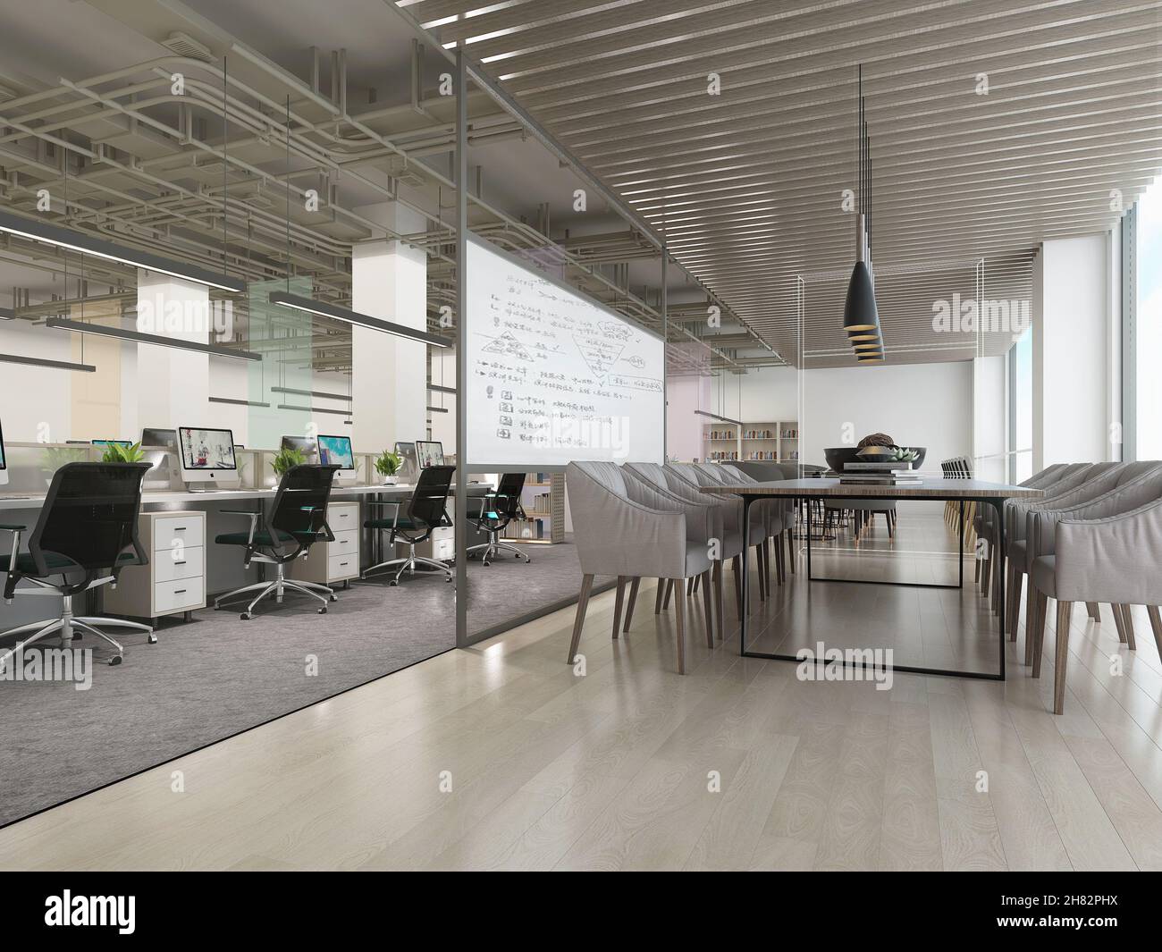 3d render of an office interior Stock Photo - Alamy
