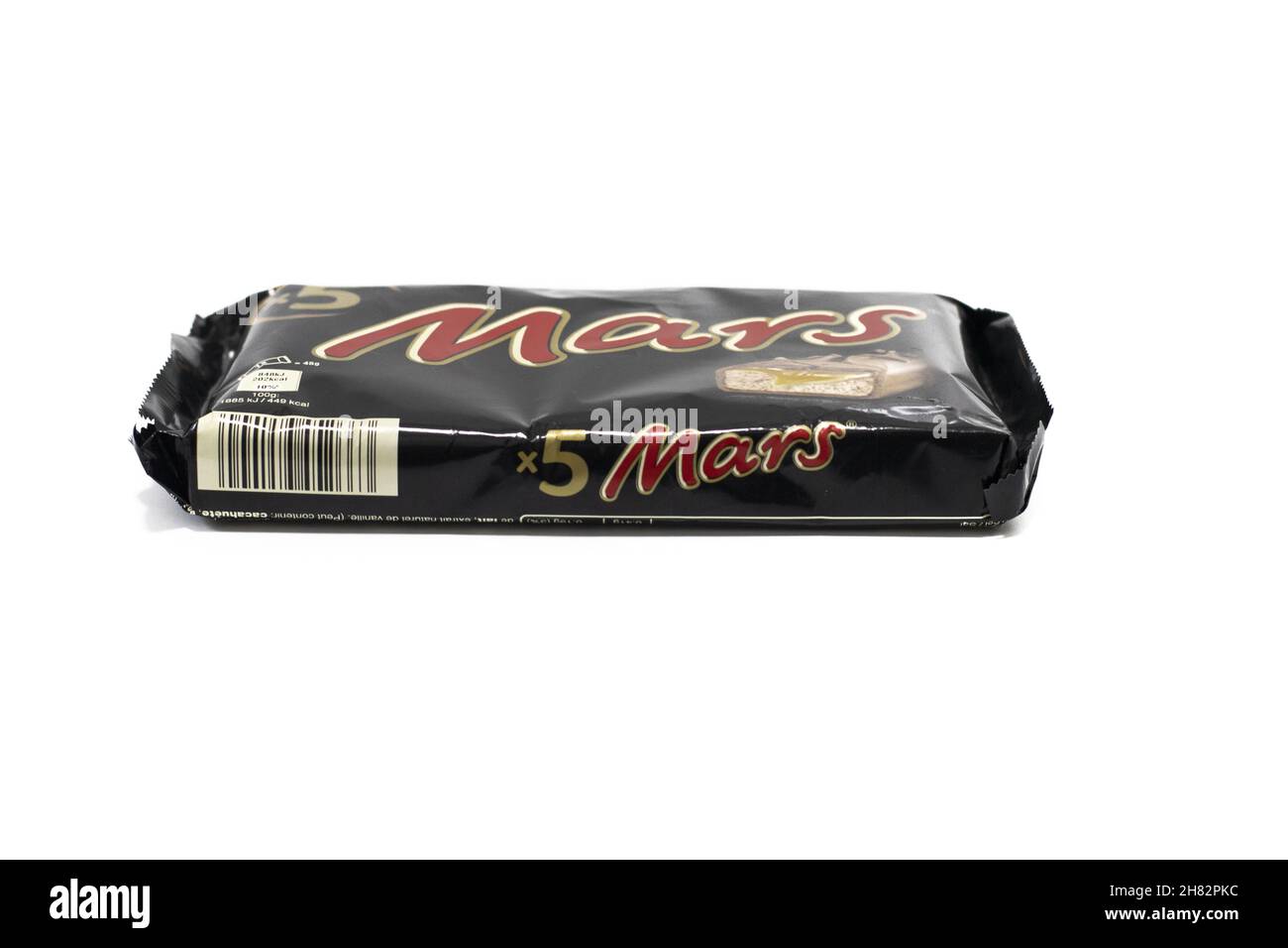 HUELVA, SPAIN - Oct 30, 2021: A Mars chocolate bars package isolated on ...
