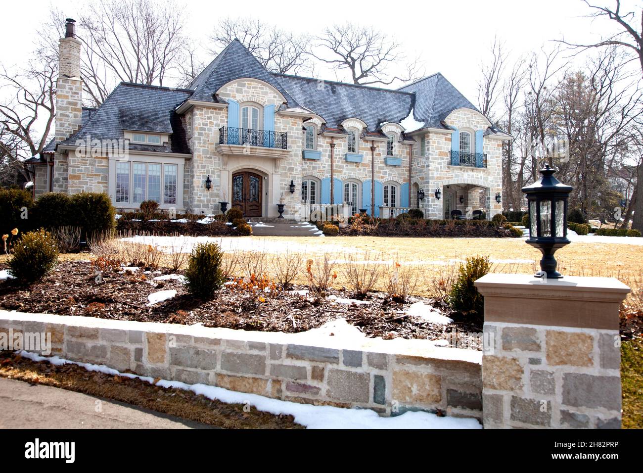 Completed mansion built on a teardown building site located on North ...