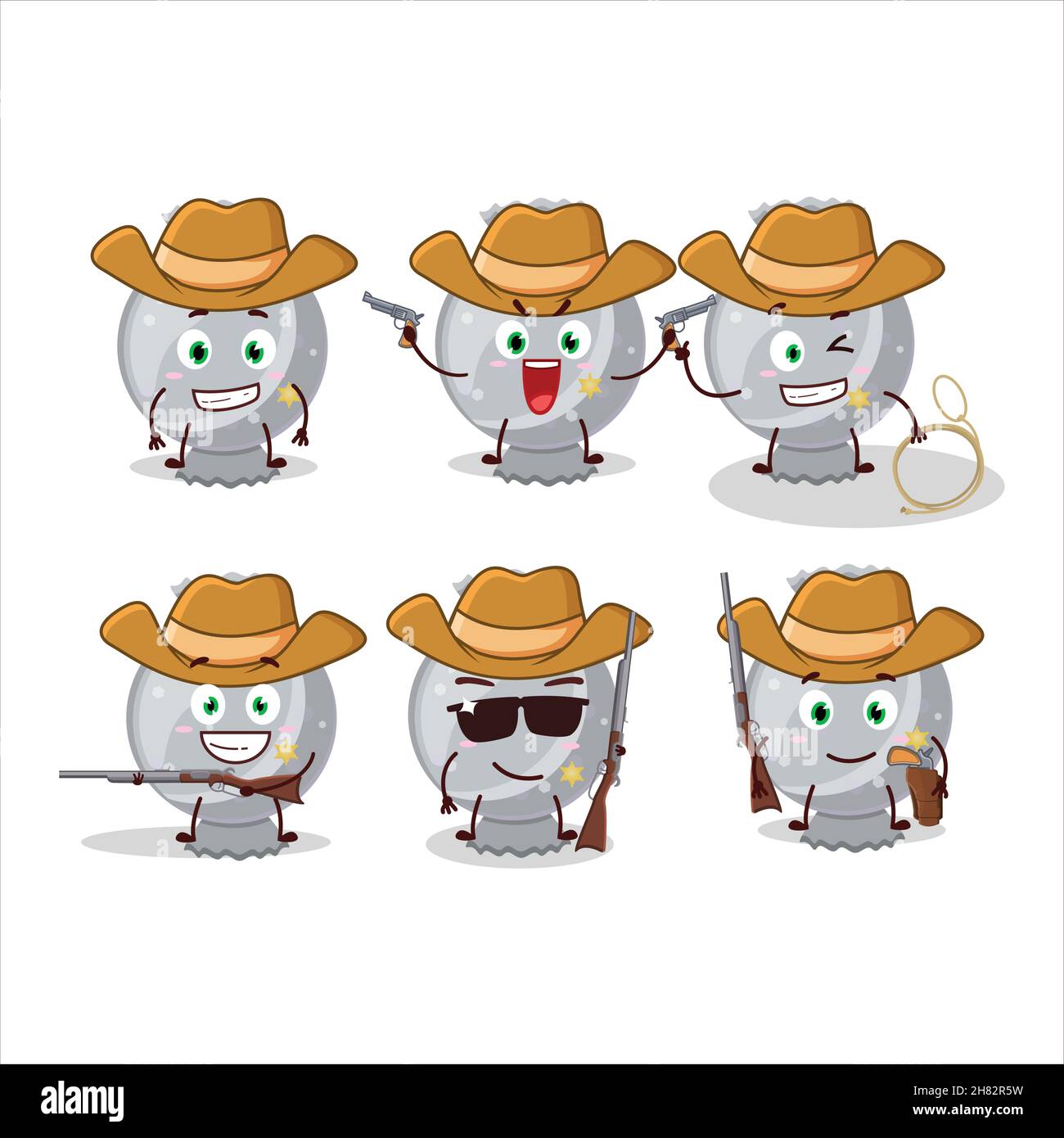 Cool cowboy white candy wrap cartoon character with a cute hat Stock ...