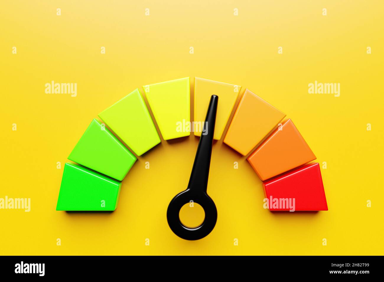 3d illustration of speed measuring speed icon. Colorful speedometer ...
