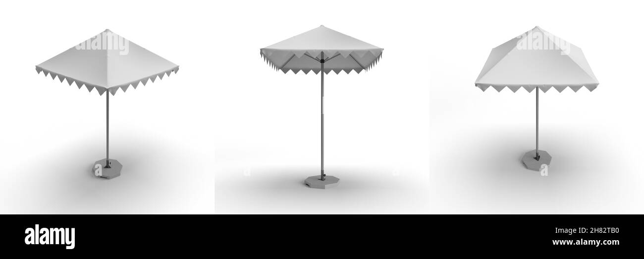 White Promotional Aluminum Sun Pop Up parasol Umbrella For Advertising ...