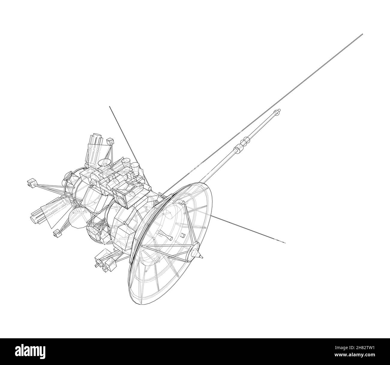 Communication satellite concept outline Stock Photo - Alamy