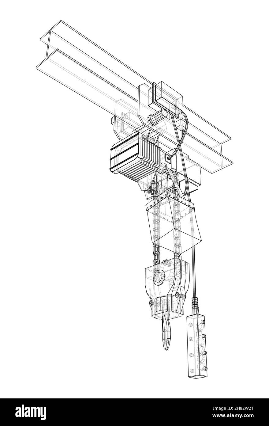 Industrial lifting machinery Black and White Stock Photos & Images - Alamy
