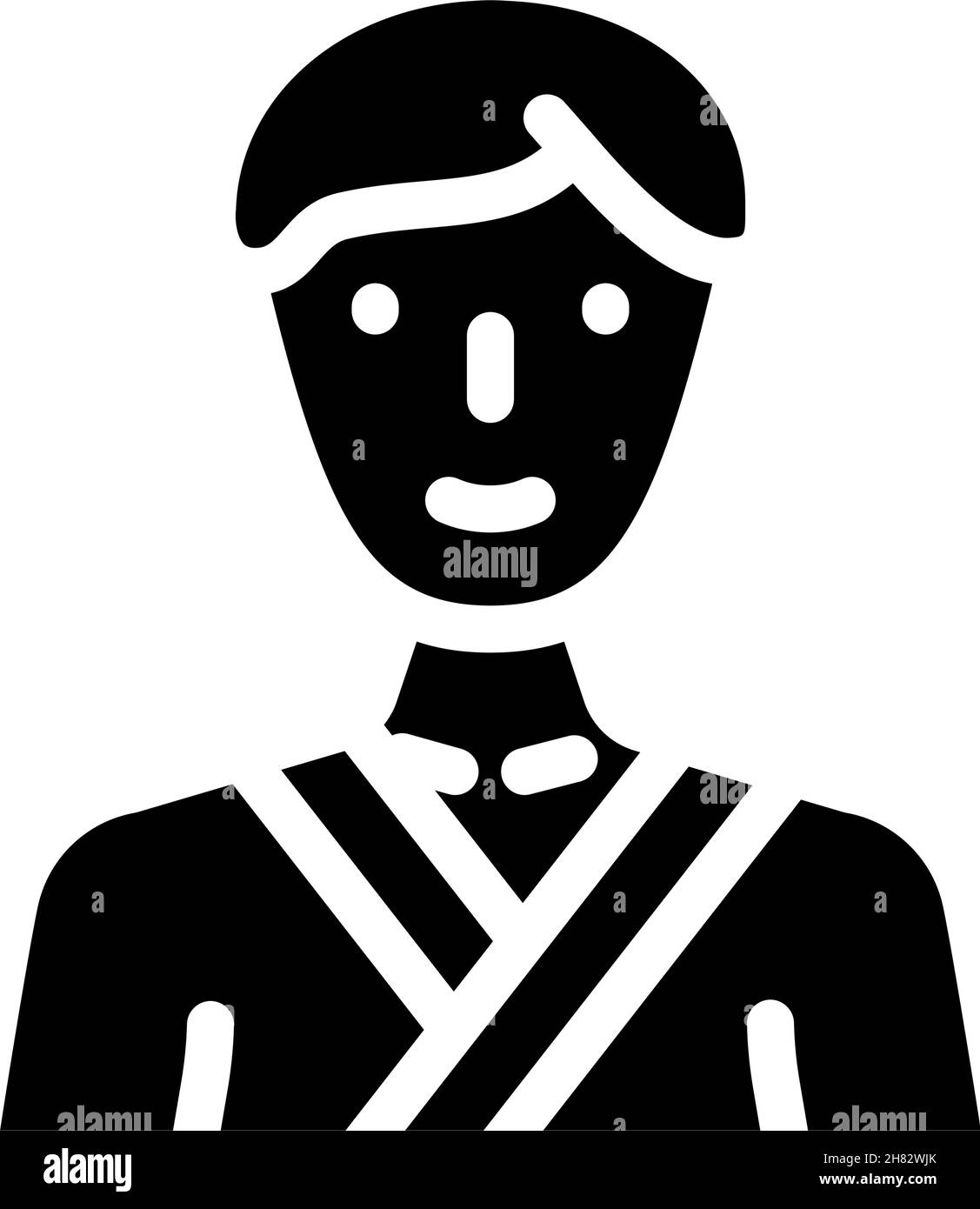 judo, sambo or karate sportsman glyph icon vector illustration Stock ...