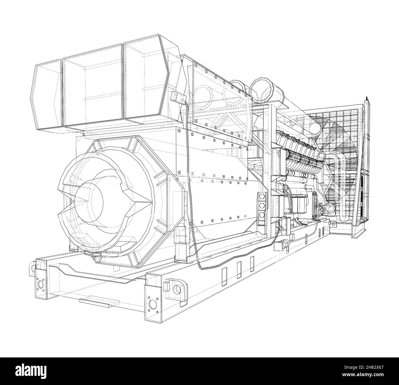 Large industrial diesel generator Stock Photo - Alamy