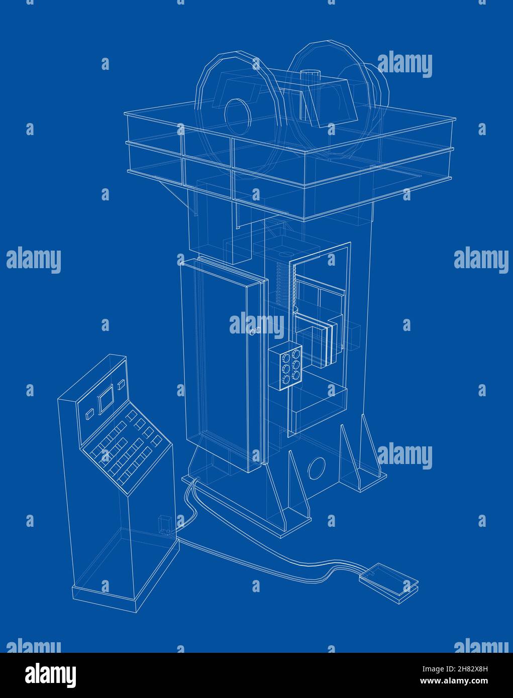 Friction screw press concept outline Stock Photo - Alamy