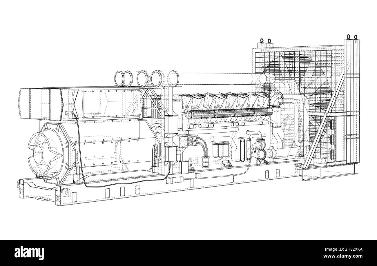 Diesel engine factory Black and White Stock Photos & Images - Alamy