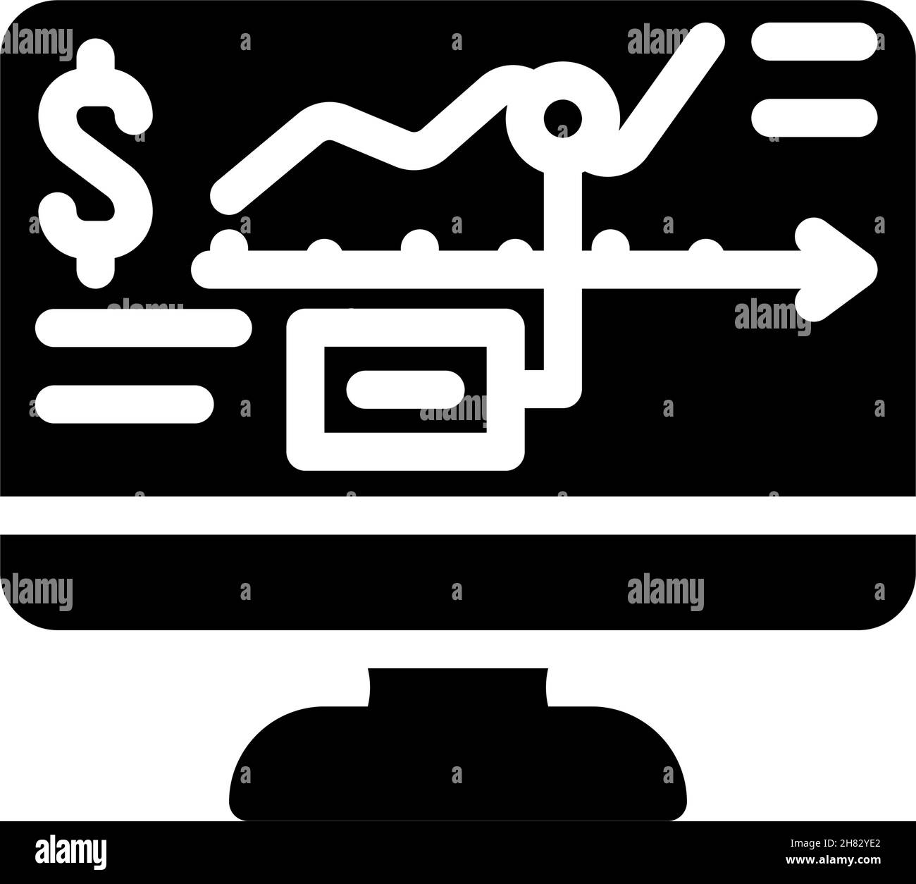 analysis infographic glyph icon vector illustration Stock Vector Image ...