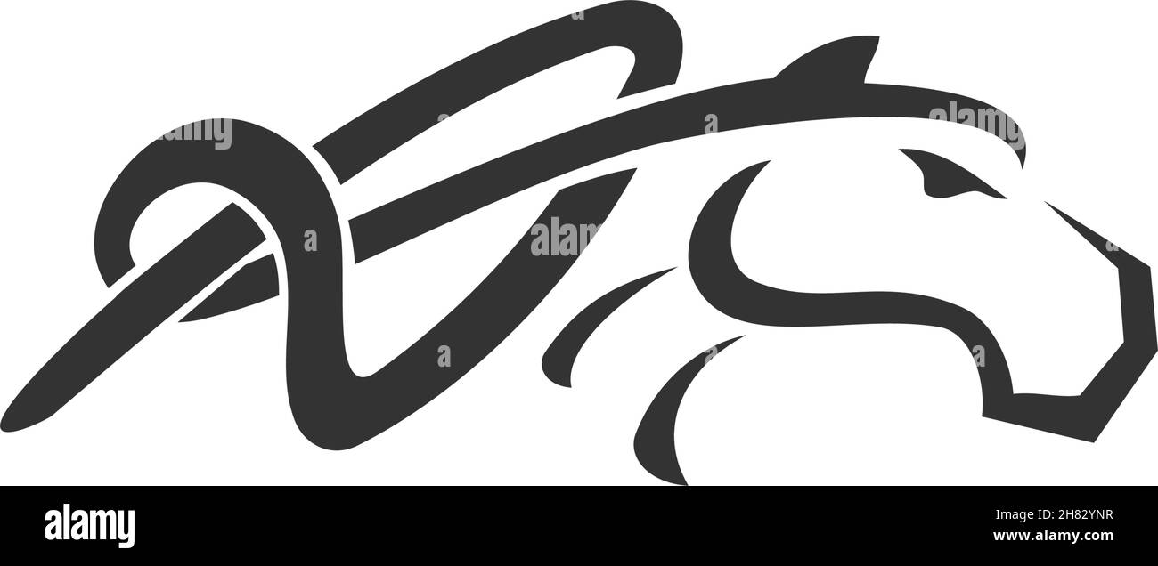 Horse Letter A Illustration Template Icon emblem Isolated Stock Vector ...
