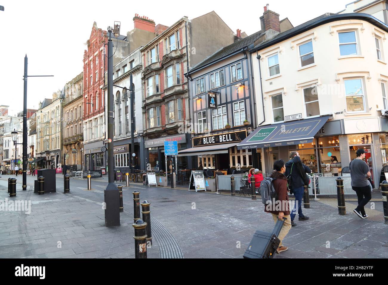 High Street in Cardiff city, Wales, UK Stock Photo - Alamy