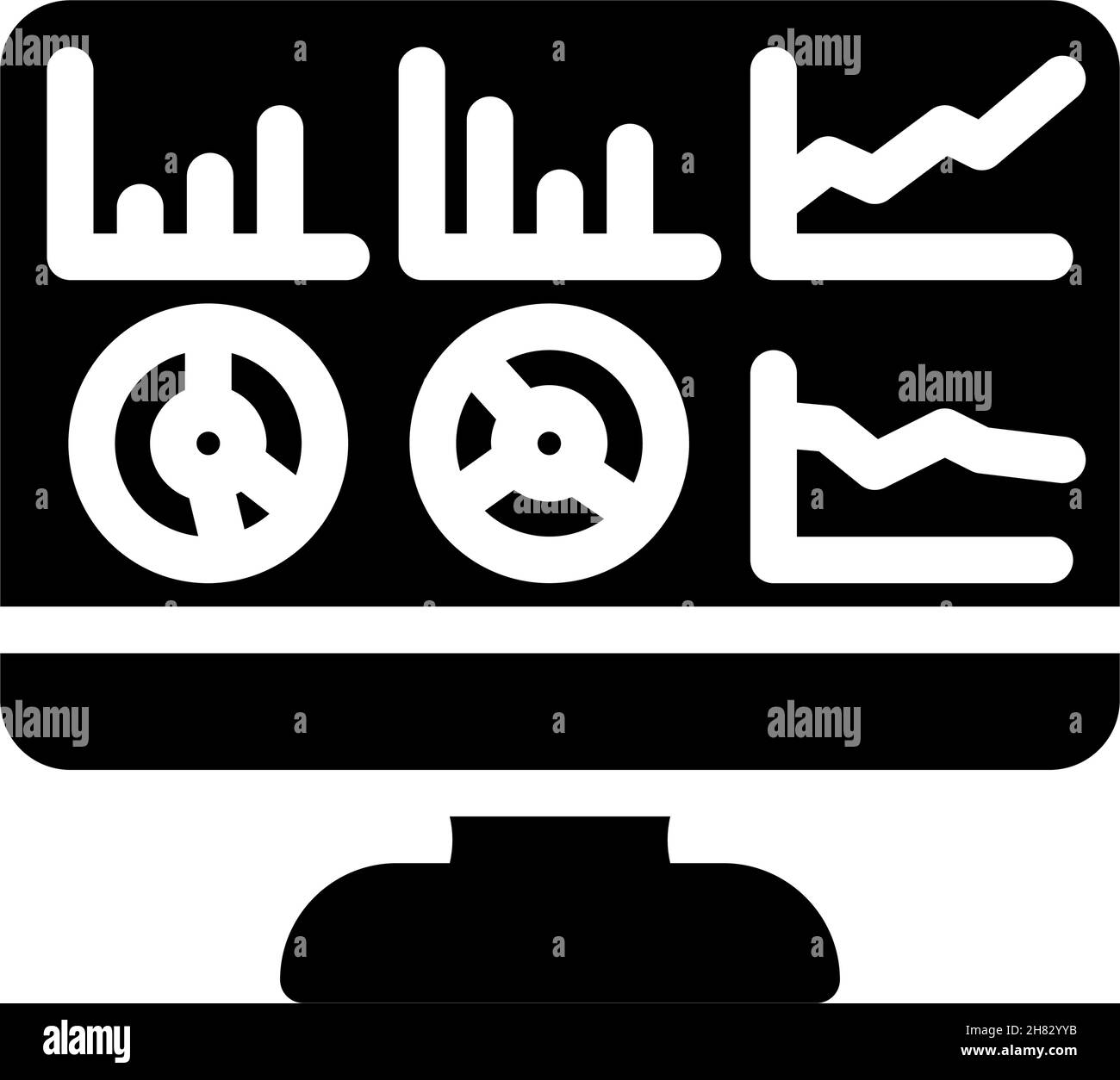 trade market infographic research glyph icon vector illustration Stock ...