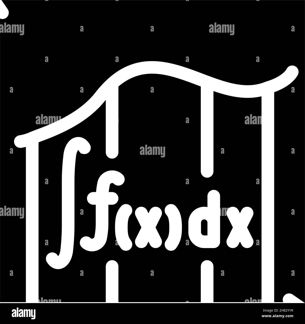 integration math data science glyph icon vector illustration Stock ...