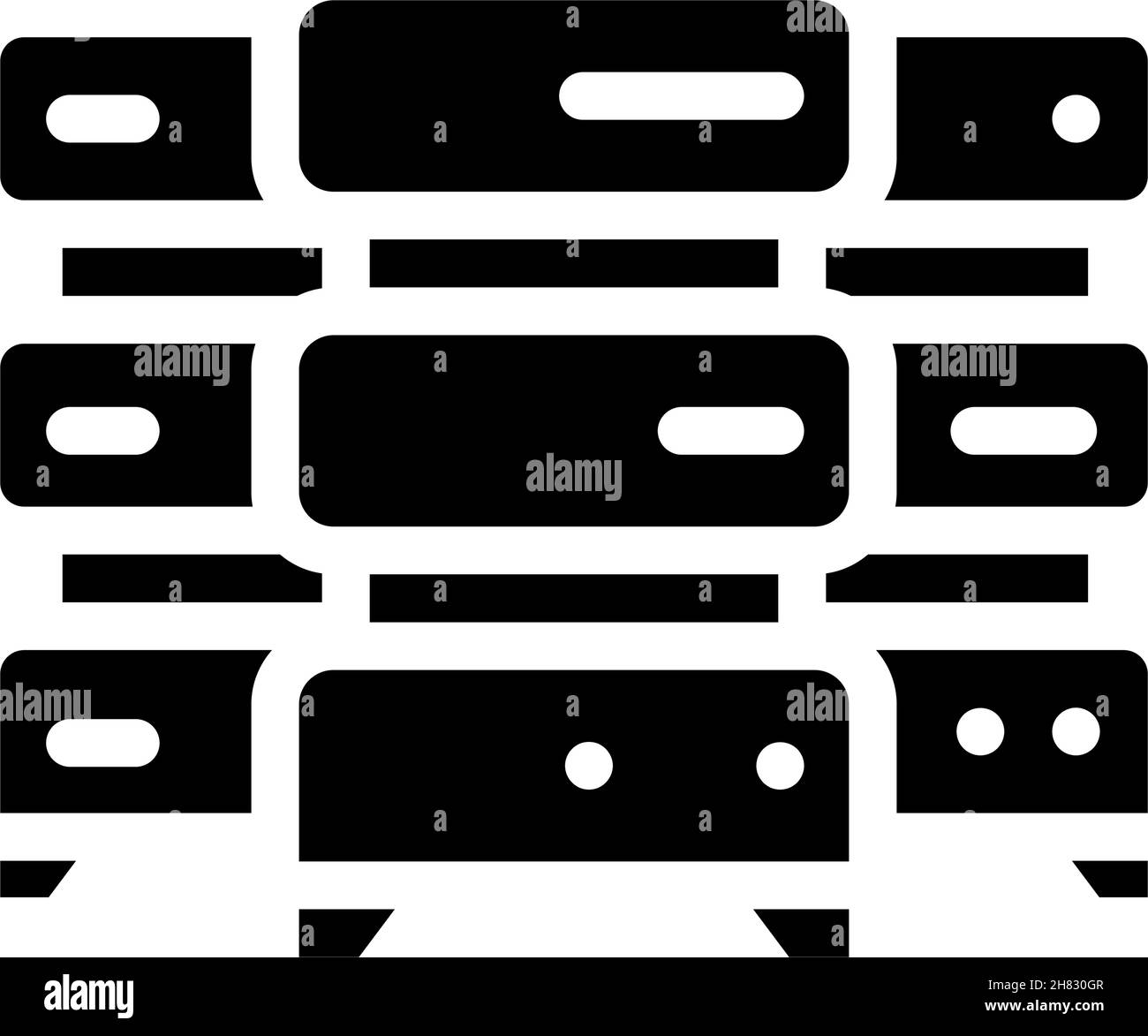 data center server glyph icon vector illustration Stock Vector Image ...