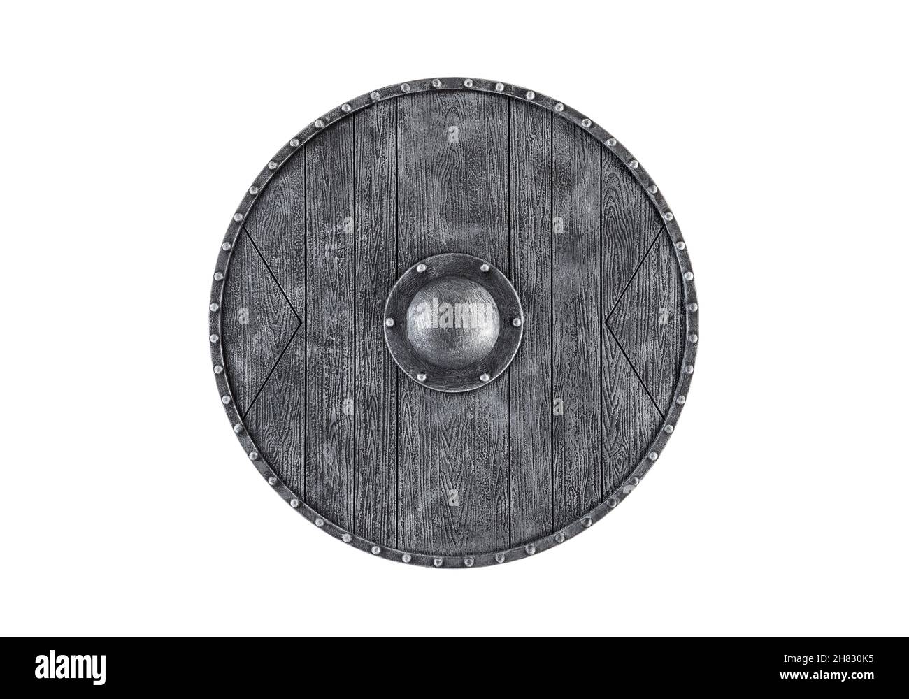 Old round shield isolated on white background with clipping path Stock ...