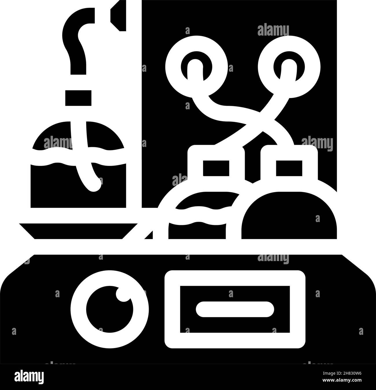 chromatograph electronic tool glyph icon vector illustration Stock ...