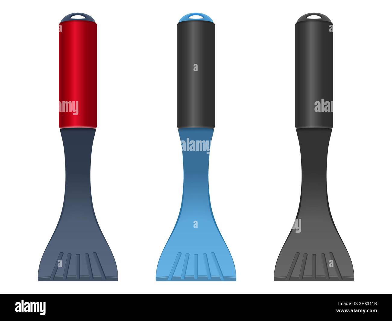 Ice scraper set on a white background. Vector illustration Stock Photo ...