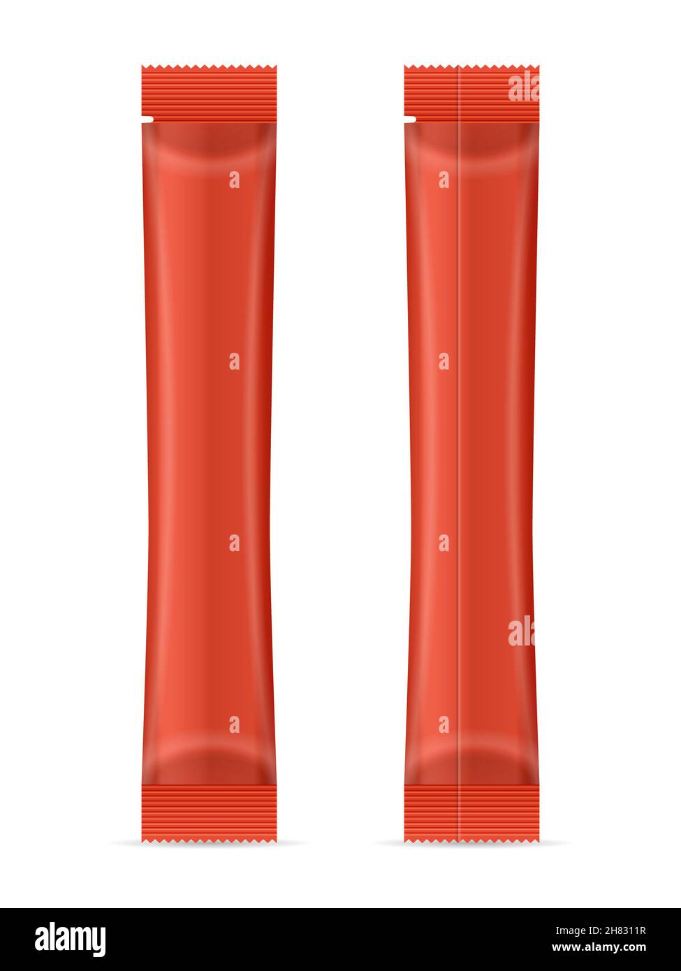 Sachet set on a white background. Vector illustration Stock Photo - Alamy