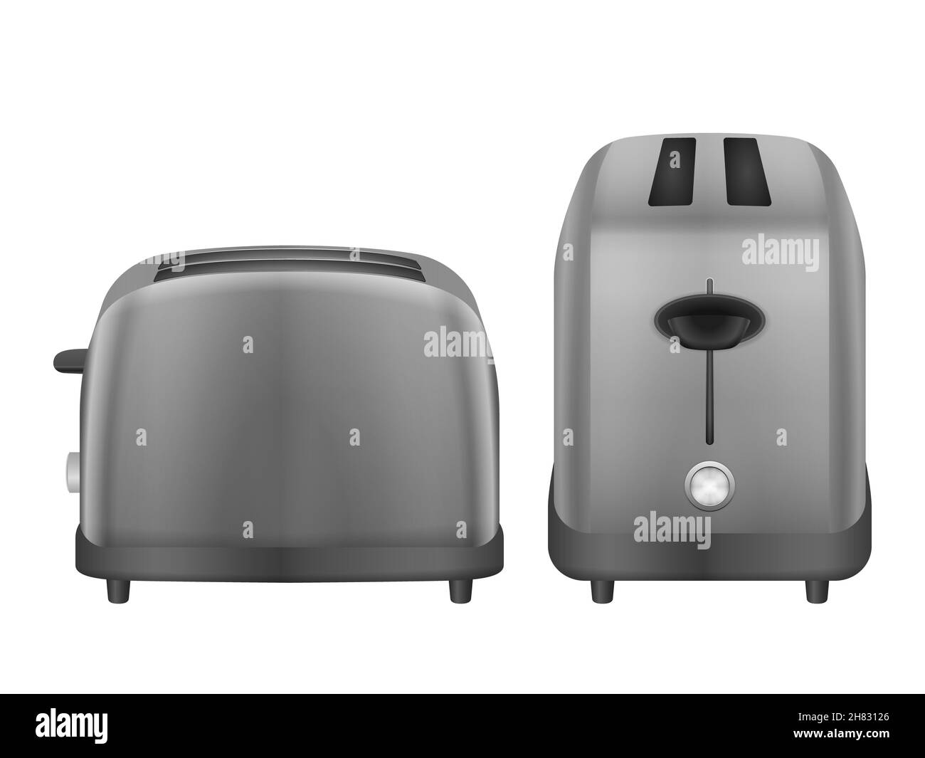 Toaster set on a white background. Vector illustration Stock Photo - Alamy
