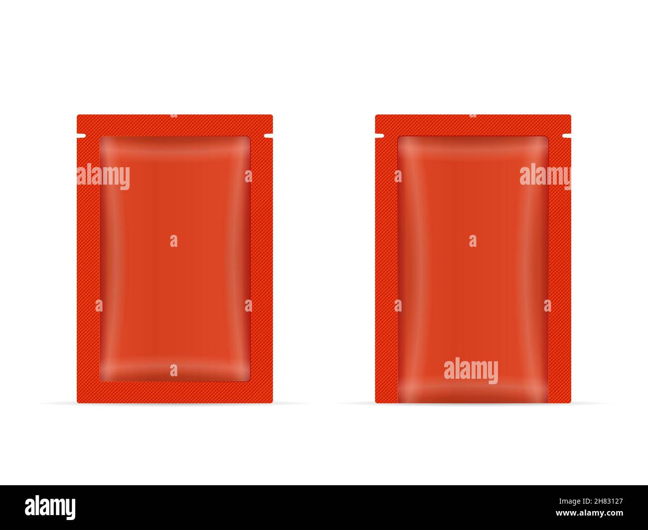 Sachet set on a white background. Vector illustration Stock Photo - Alamy