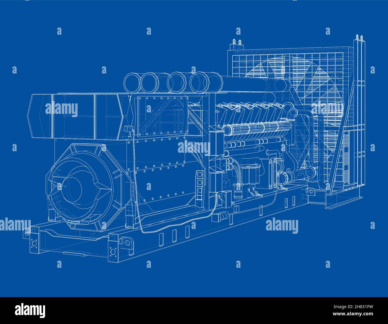 Large industrial diesel generator Stock Photo - Alamy