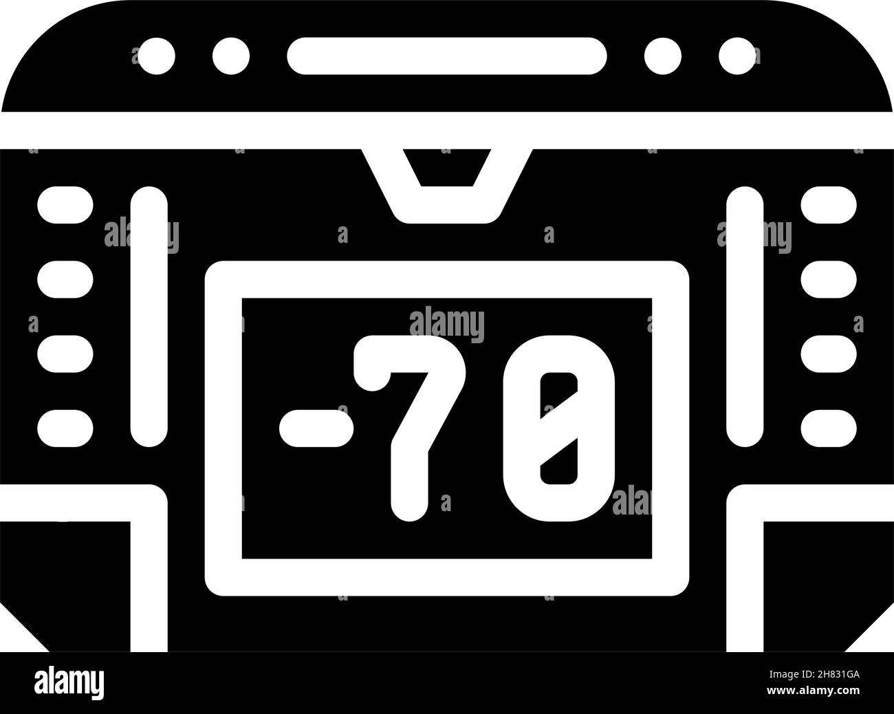 fridge laboratory professional equipment glyph icon vector illustration ...