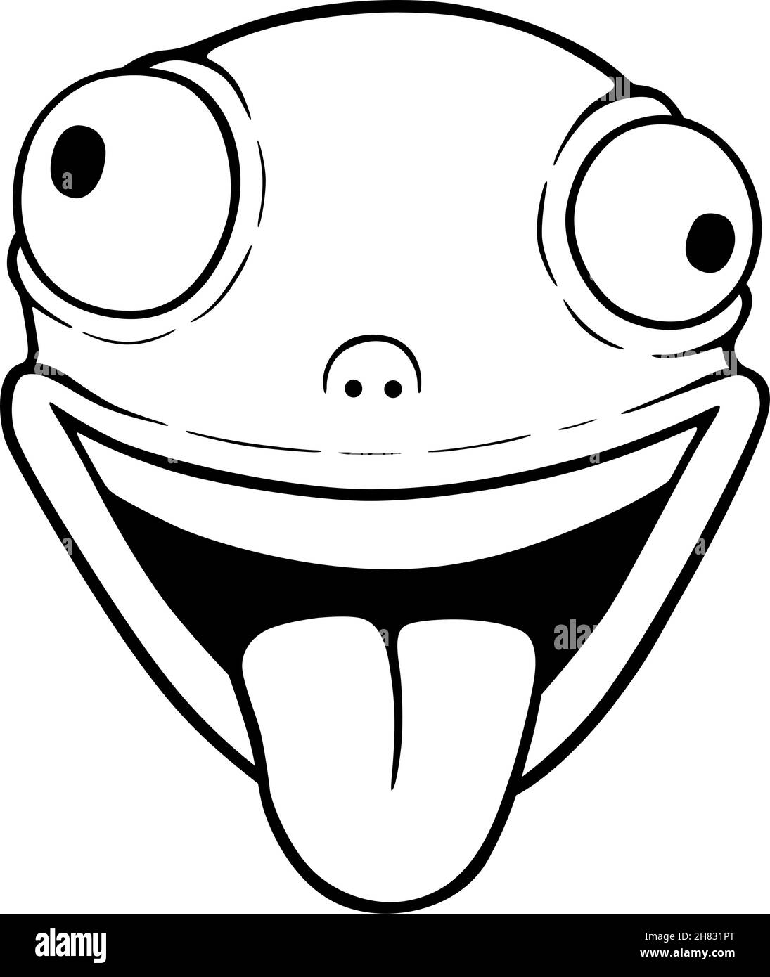 Cartoon of crazy smile, vector illustration Stock Vector Image & Art ...