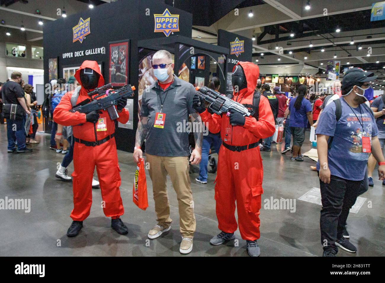 November 27, 2021: Squid Game guard cosplay at San Diego Comic-con ...