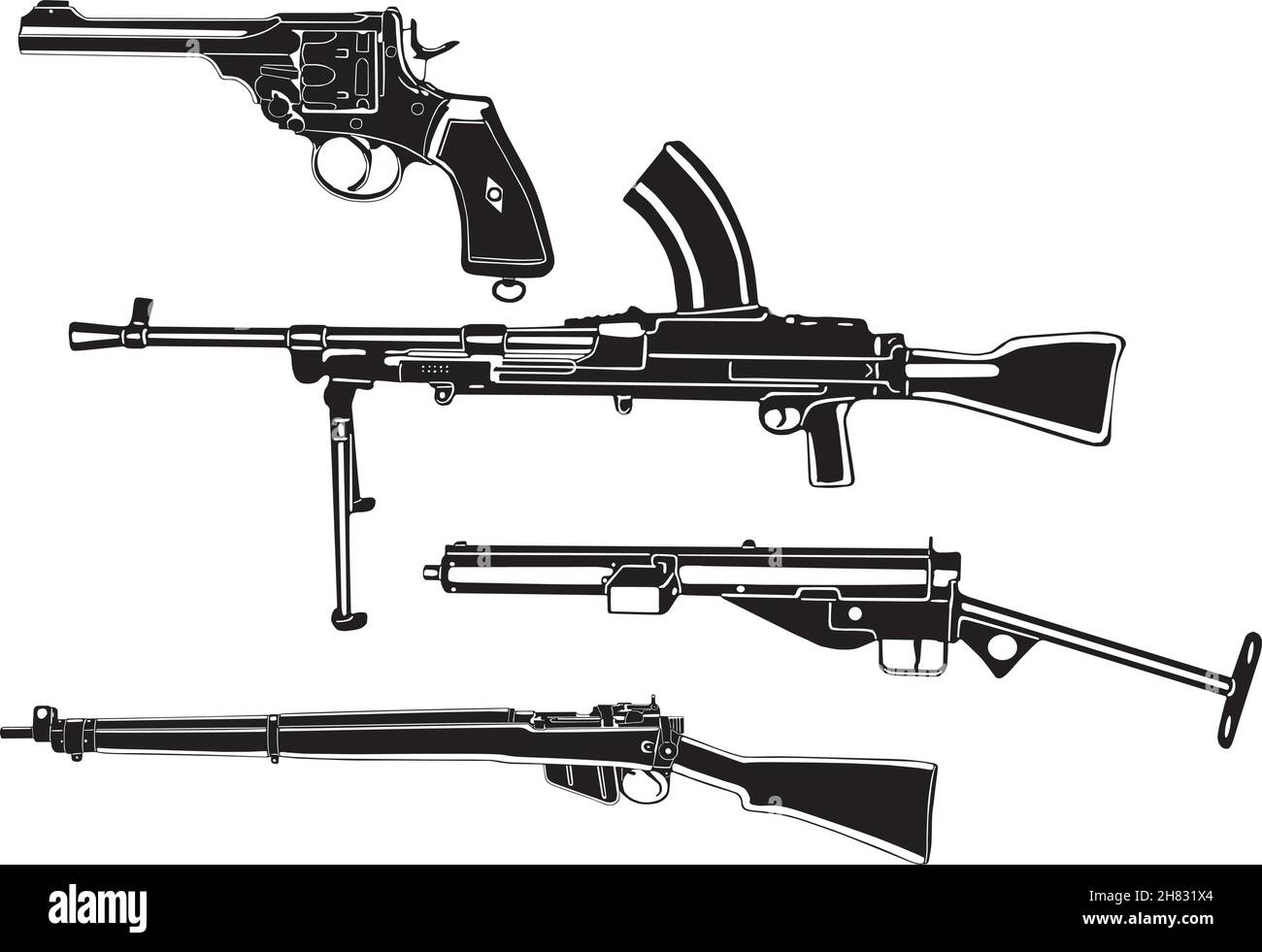 Guns ammunition Stock Vector Images - Alamy