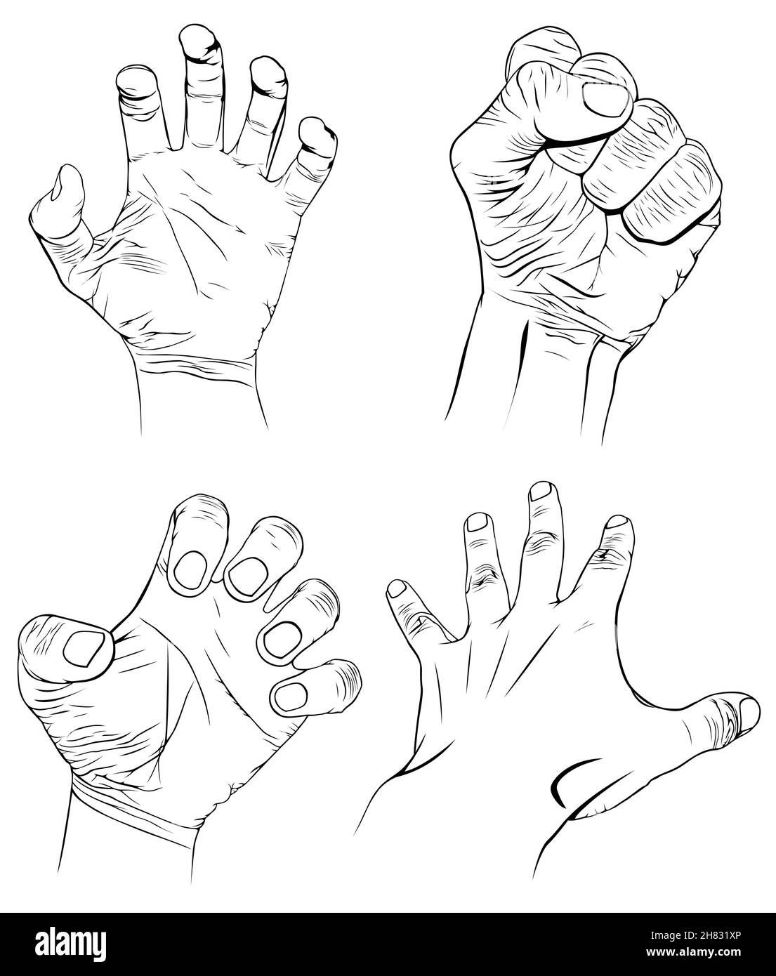 Set of hands with more emotions Stock Vector Image & Art - Alamy