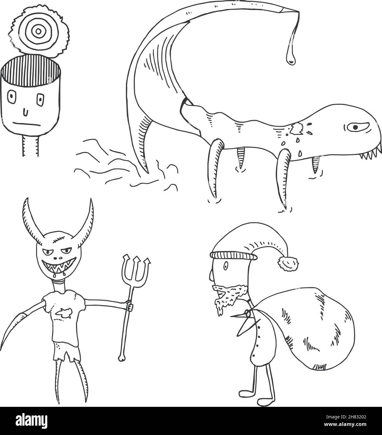 Four characters in the set Stock Vector Image & Art - Alamy