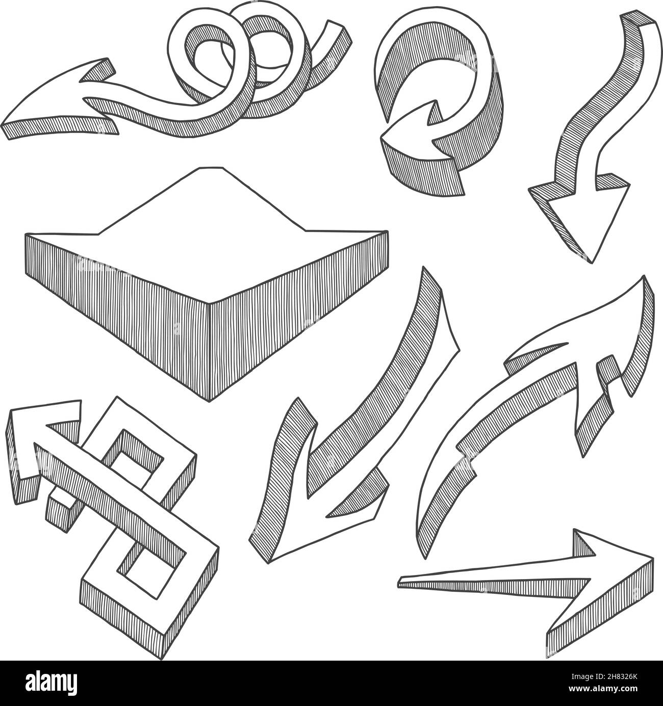 Simple line drawing clipboard hand Stock Vector Images - Alamy