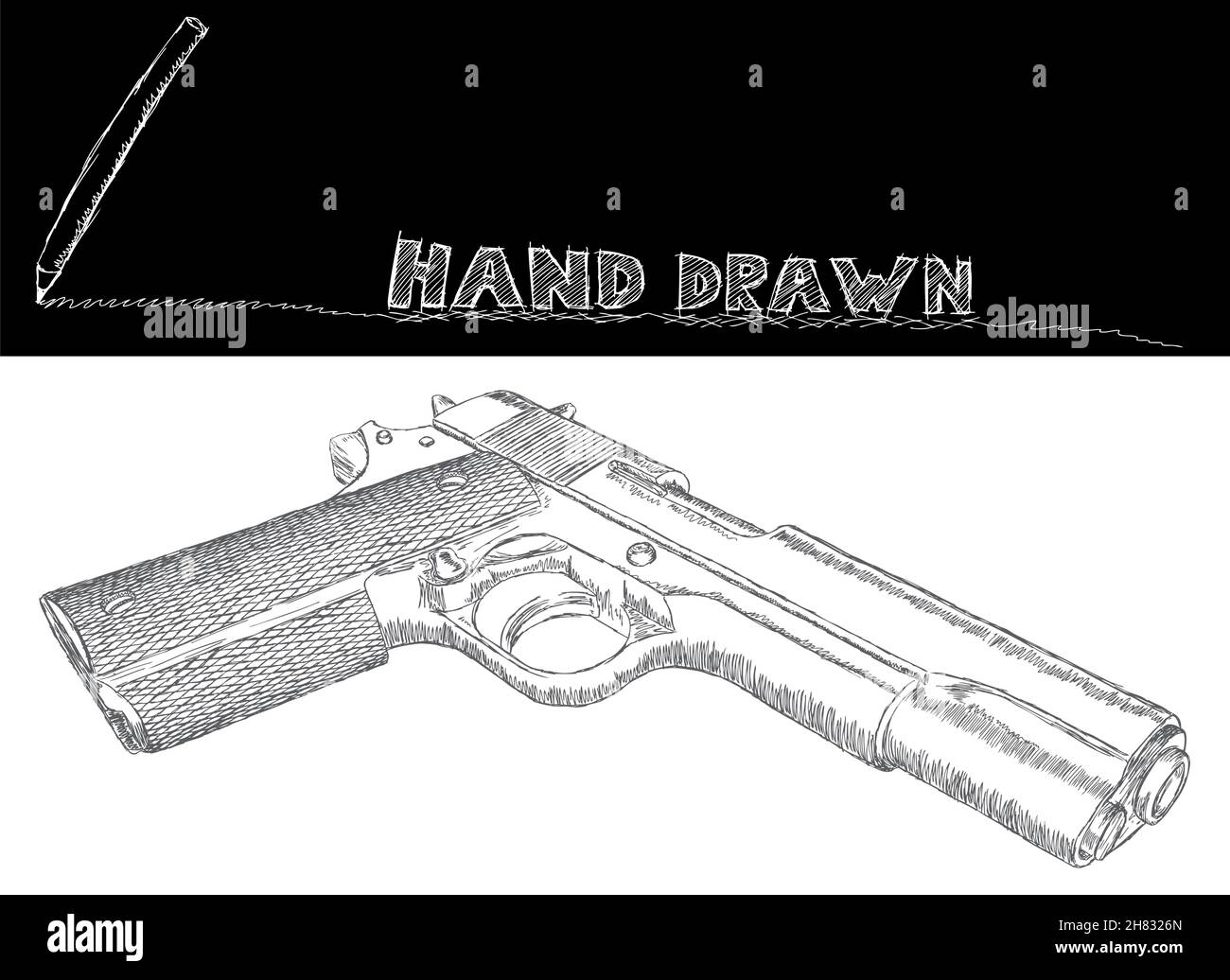 Hand gun history Black and White Stock Photos & Images - Alamy