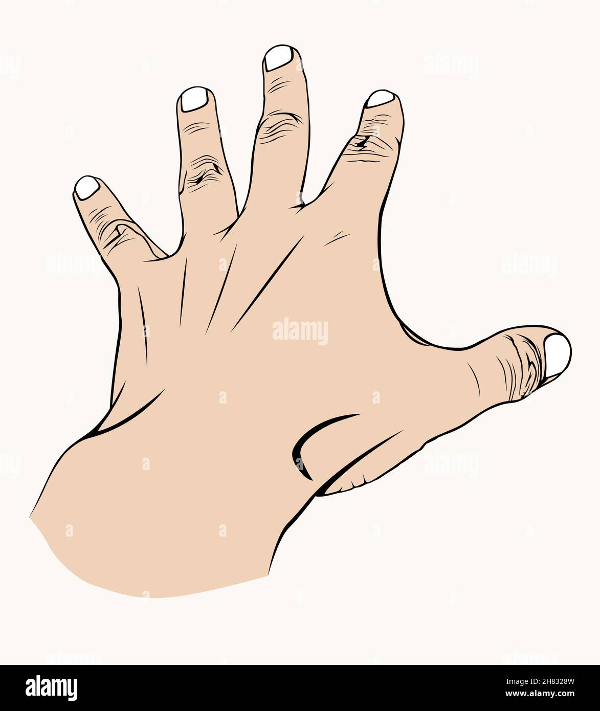 Hand symbolic help, pain, needs Stock Vector Image & Art - Alamy
