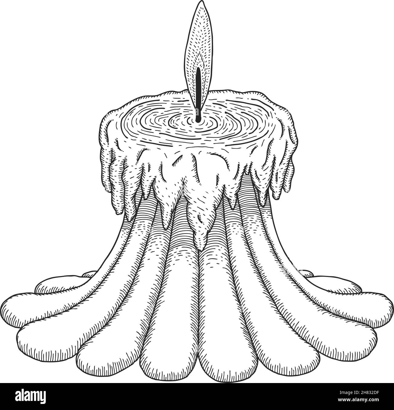Hand drawn candle, vector illustration Stock Vector Image & Art - Alamy