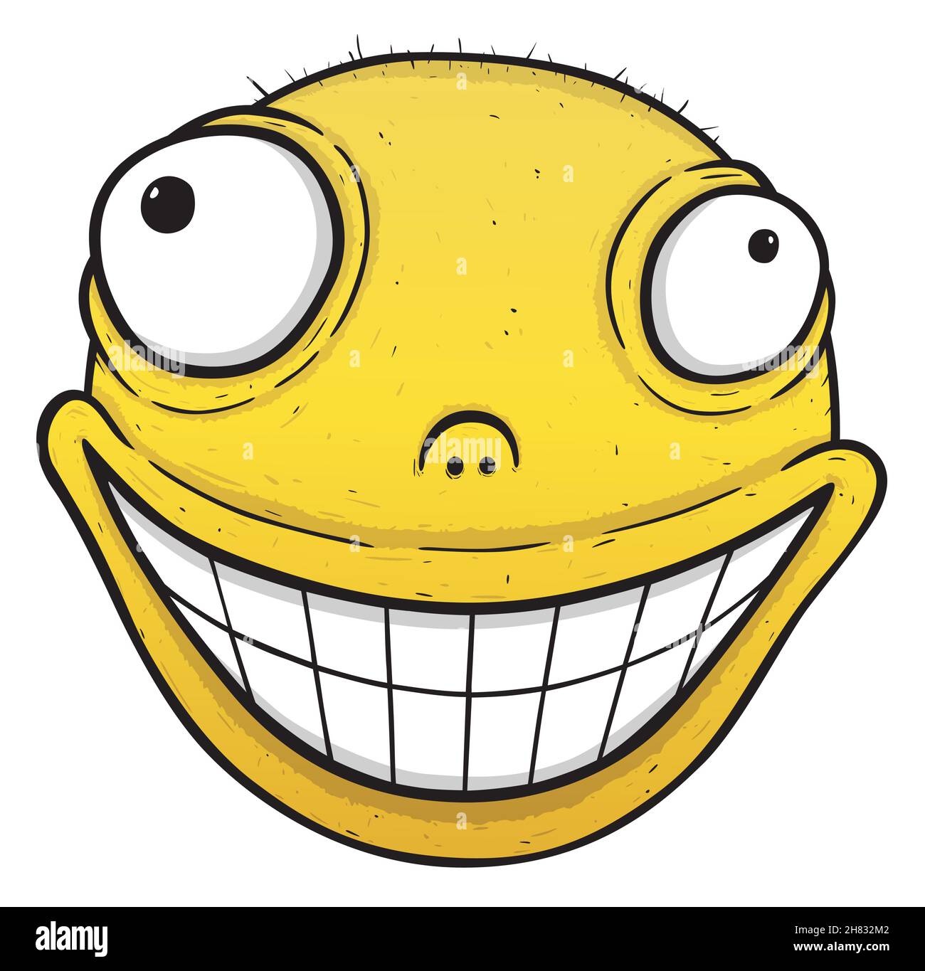 Orange crazy smile, smile for energy drink or for others, vector ...