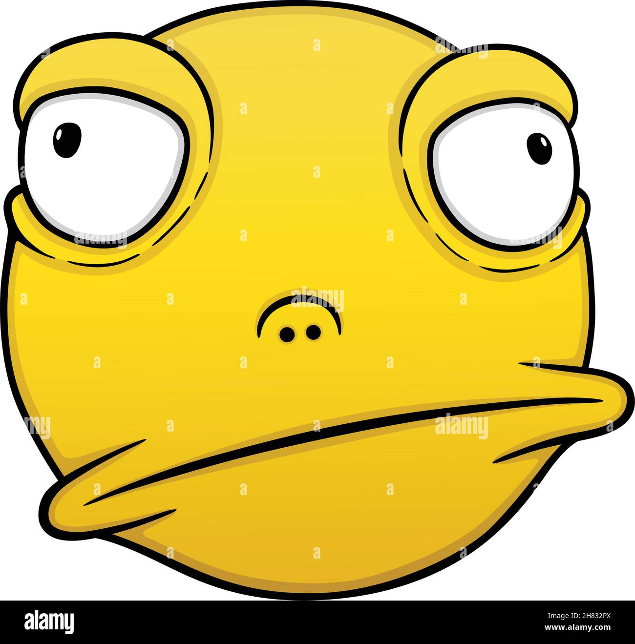 Orange crazy smile, bored theme, vector illustration Stock Vector Image ...