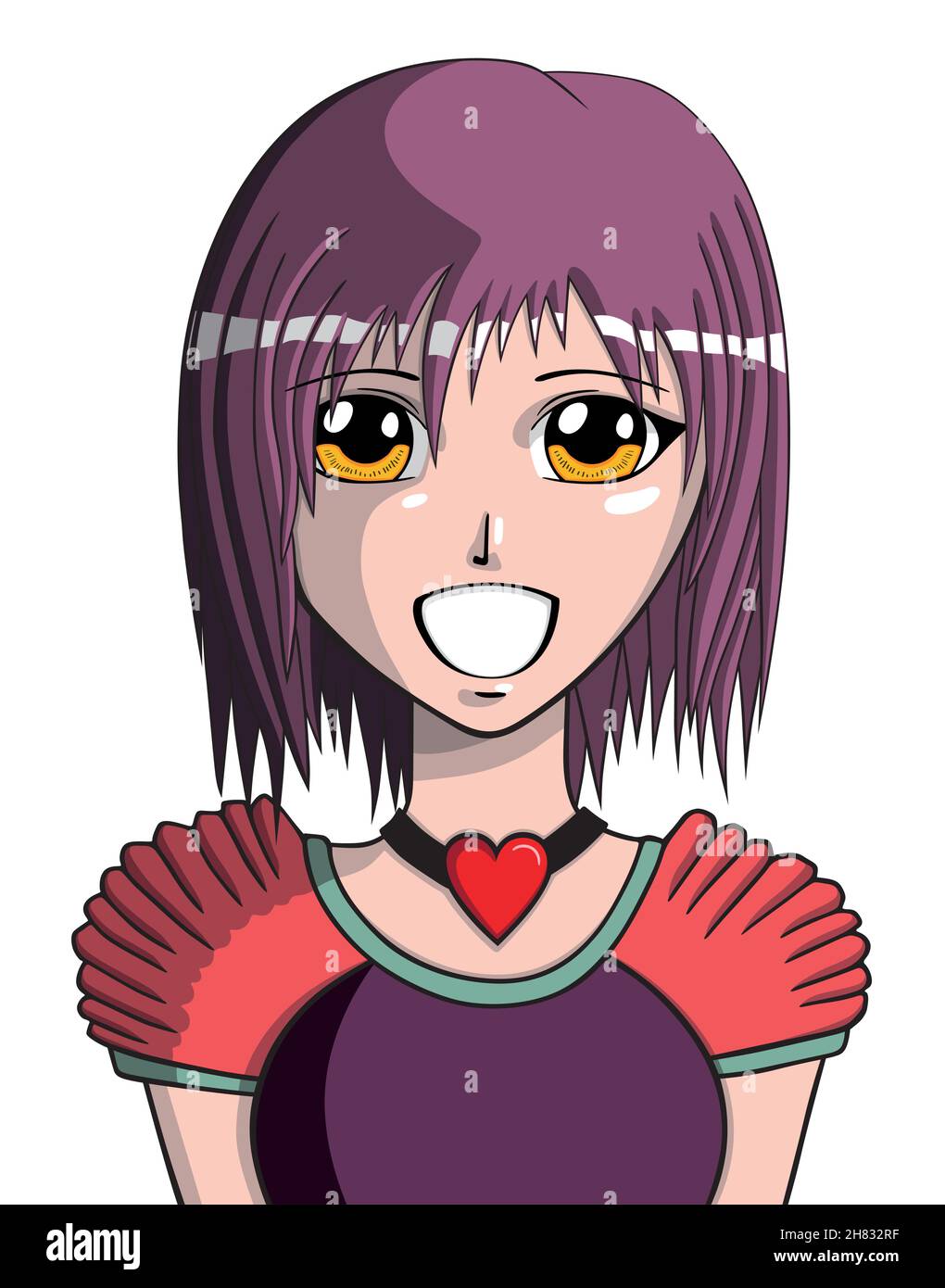 Young manga girl, vector illustration Stock Vector Image & Art - Alamy