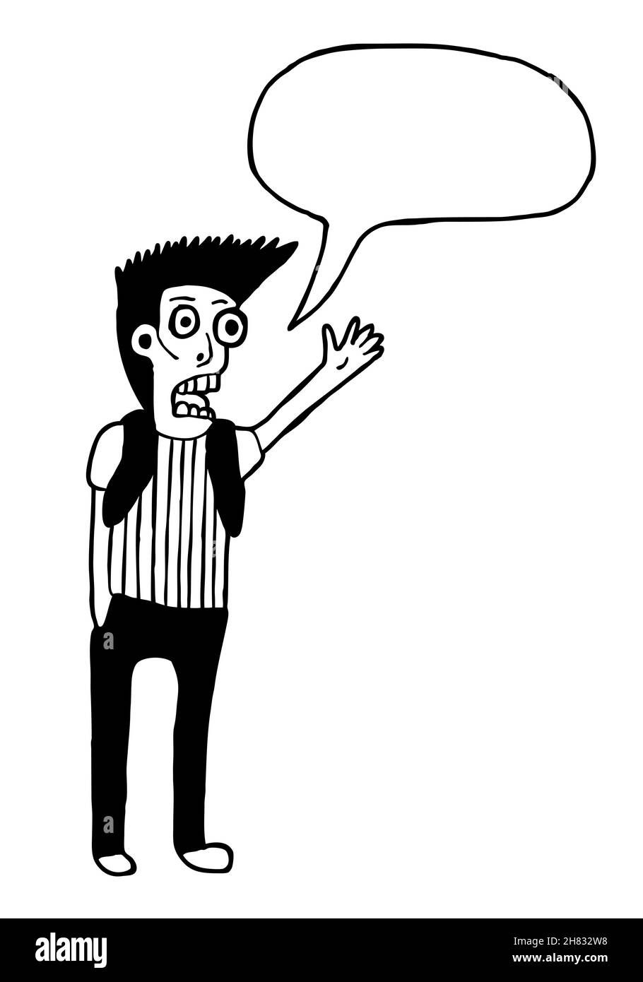 Cartoon school boy bubble hi-res stock photography and images - Alamy